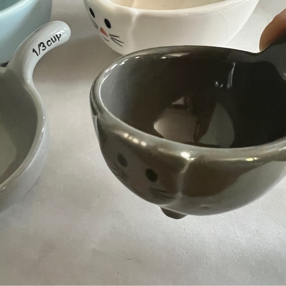 Kitchen | Set Of 4 Ceramic Cat Measuring Cups | Poshmark